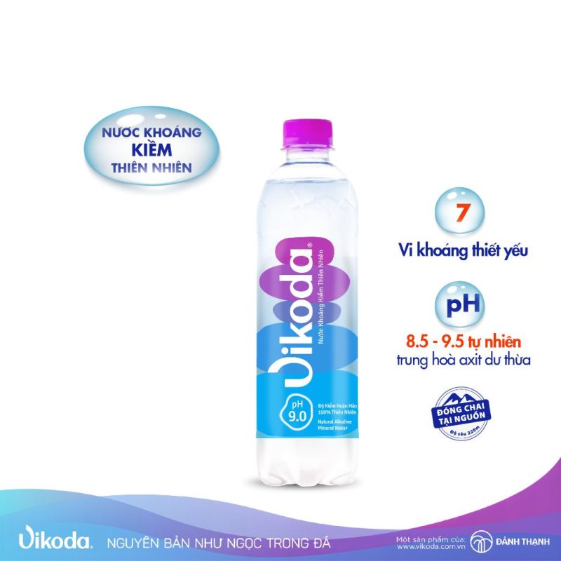 Nước Khoáng Vikoda, Đảnh Thạnh 500ml (24 chai/thùng) - Nước uống Lê Đức